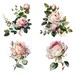 Pink and White Roses Clipart Floral PNG Watercolor Roses PNG Flowers ...