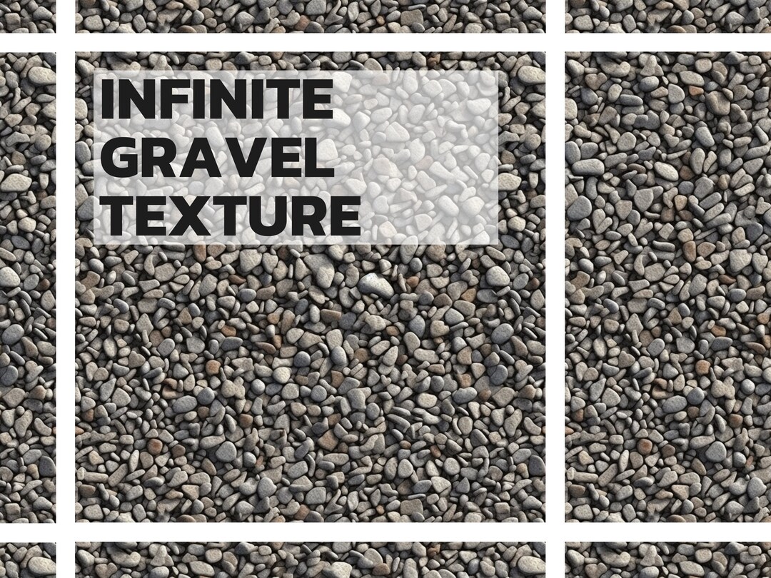 INFINITE Seamless Gravel Texture Pattern Digital Self-connecting Tile ...