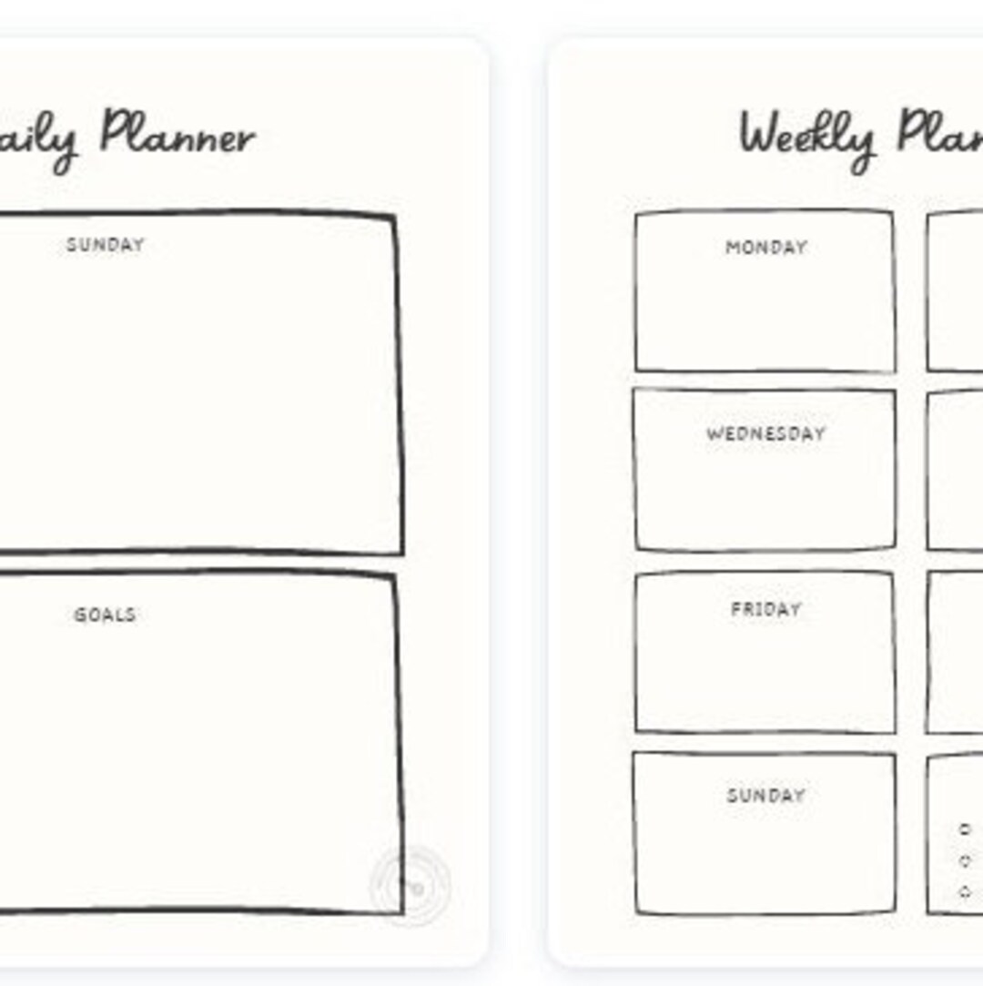 Printable Editable Digital Daily, Weekly, Monthly Planner - Etsy