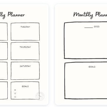 Printable Editable Digital Daily, Weekly, Monthly Planner - Etsy