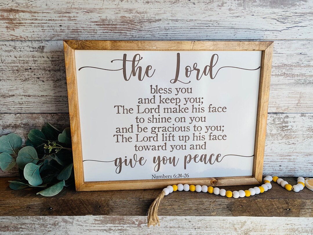 The Lord Bless You Sign the Blessing Sign Scripture Sign Decor for ...