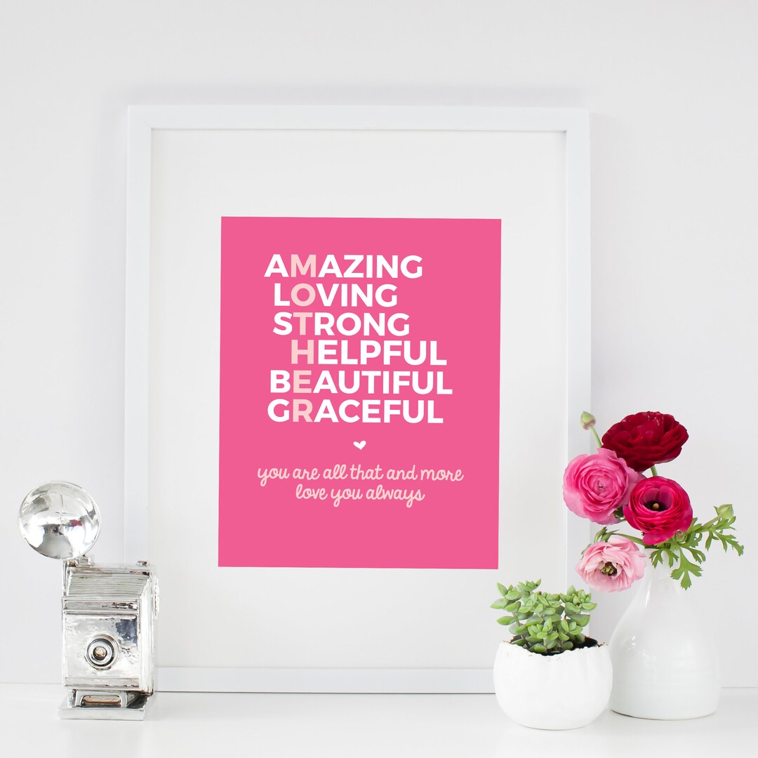 Mother's Day Poem Framed Print - Etsy