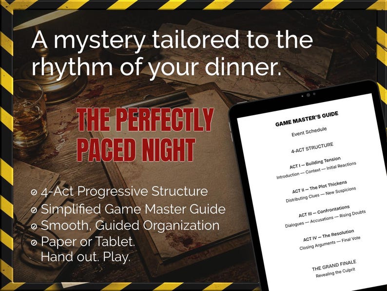 Murder Mystery Game for 8 Players - Printable Dinner Party Kit - the ...