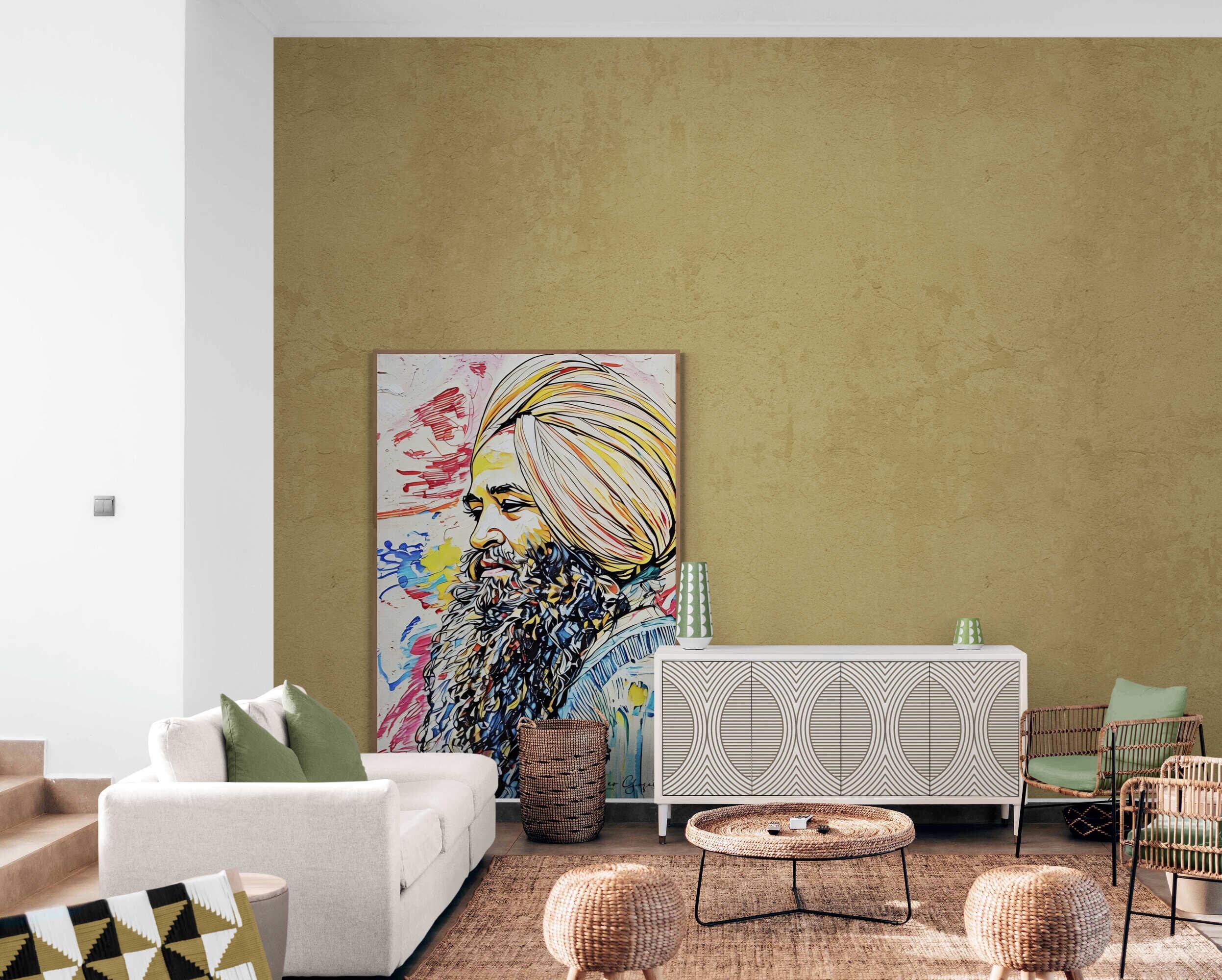 Sikhi Indian Religion Old Man Portrait Wall Art Hindu Canvas Print Sikh ...