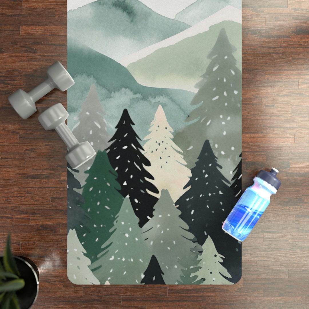Kids Yoga Mat Mountain Design Yoga Mat Yoga Lover Gift Toddler Gift for ...