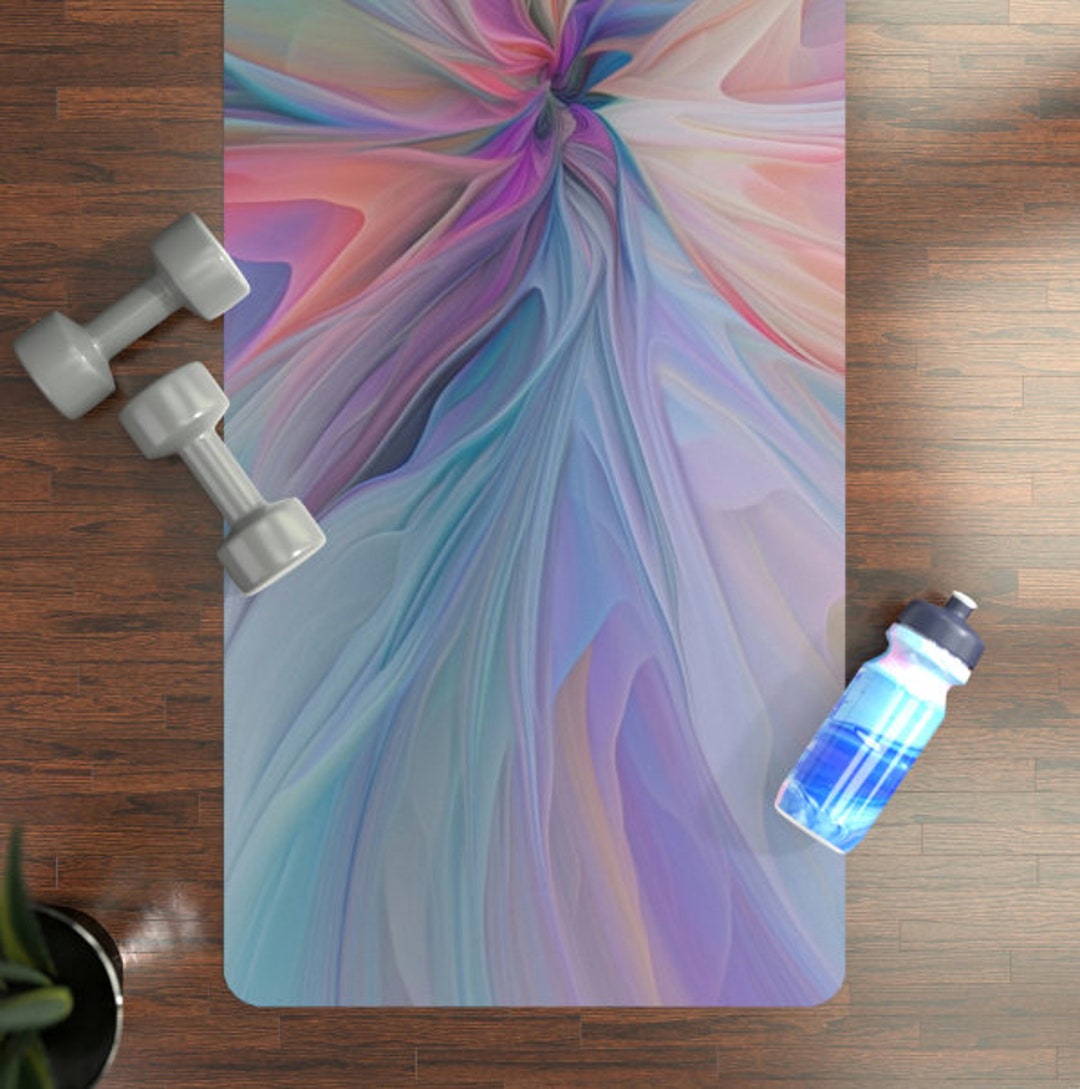 Custom Yoga Mat Colorful Spin Paint Yoga Mat Yoga Lover Gift Fitness ...