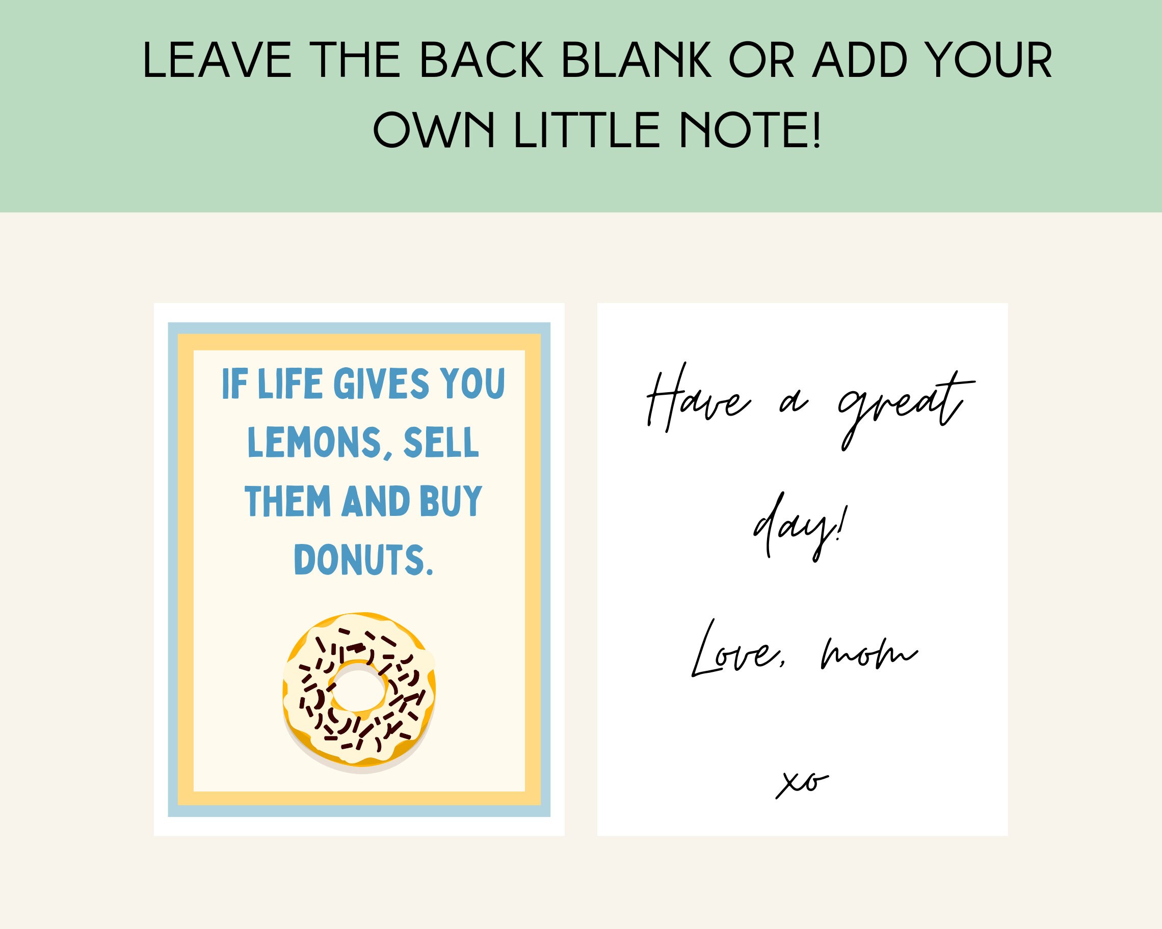 Funny Motivational Notecards for Tweens and Teens, Printable Cards ...