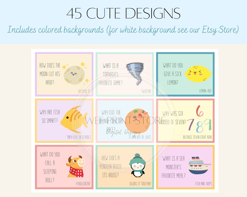 Cute Lunchbox Notes, Kids Lunchbox Jokes, Spring Lunch Box Notes ...