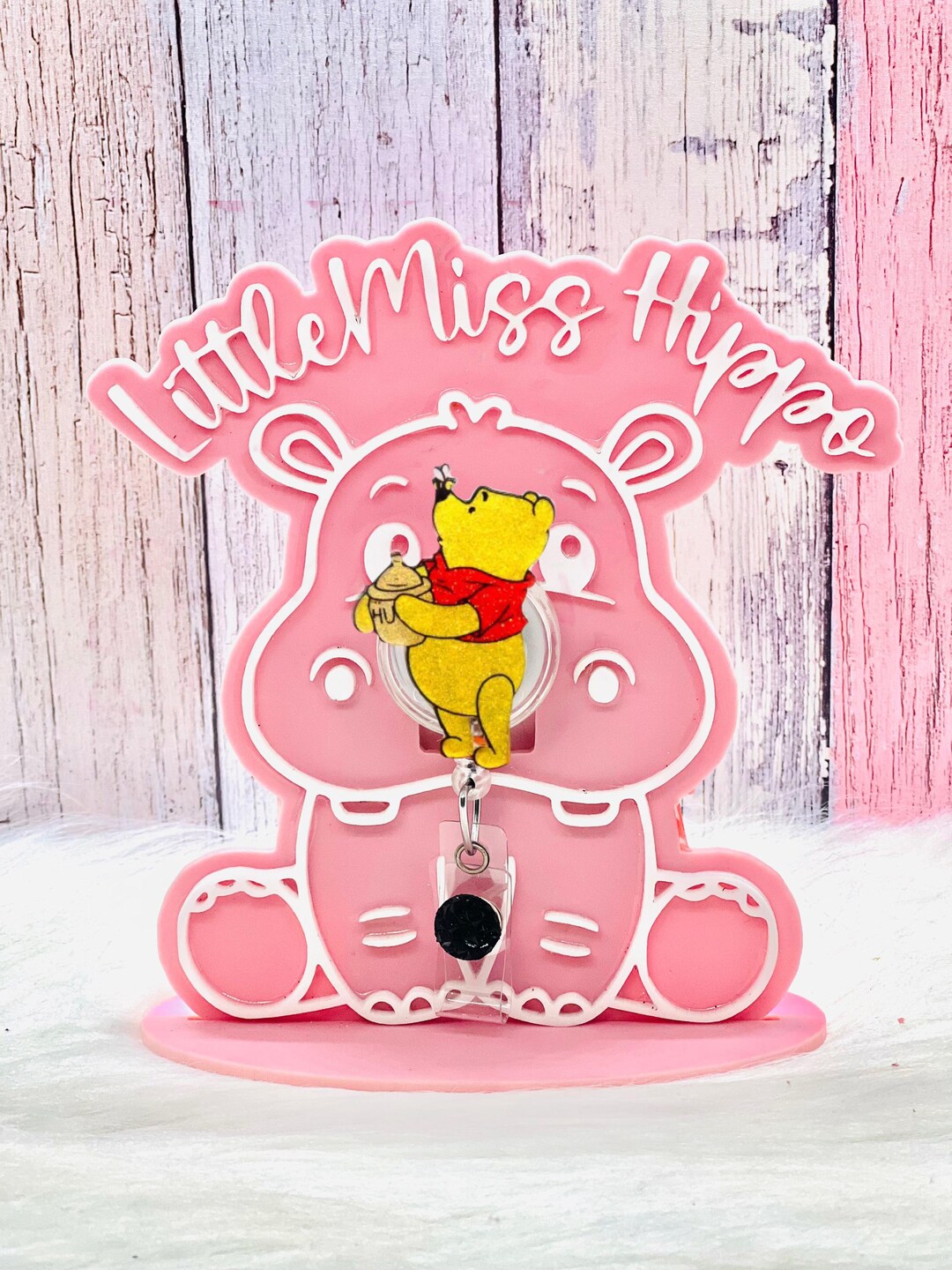 Pooh Bee on Nose Retractable ID Badge Reel Nurse Teacher Badge Reel - Etsy