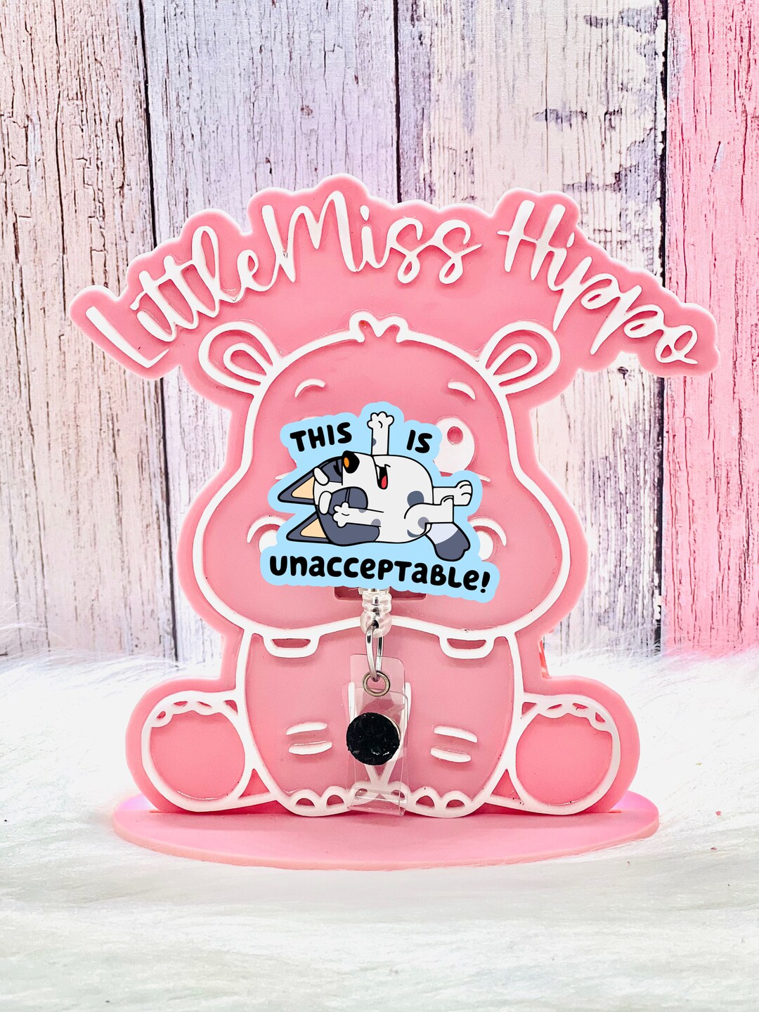 Blue Dog Friend Unacceptable Badge Reel - Etsy