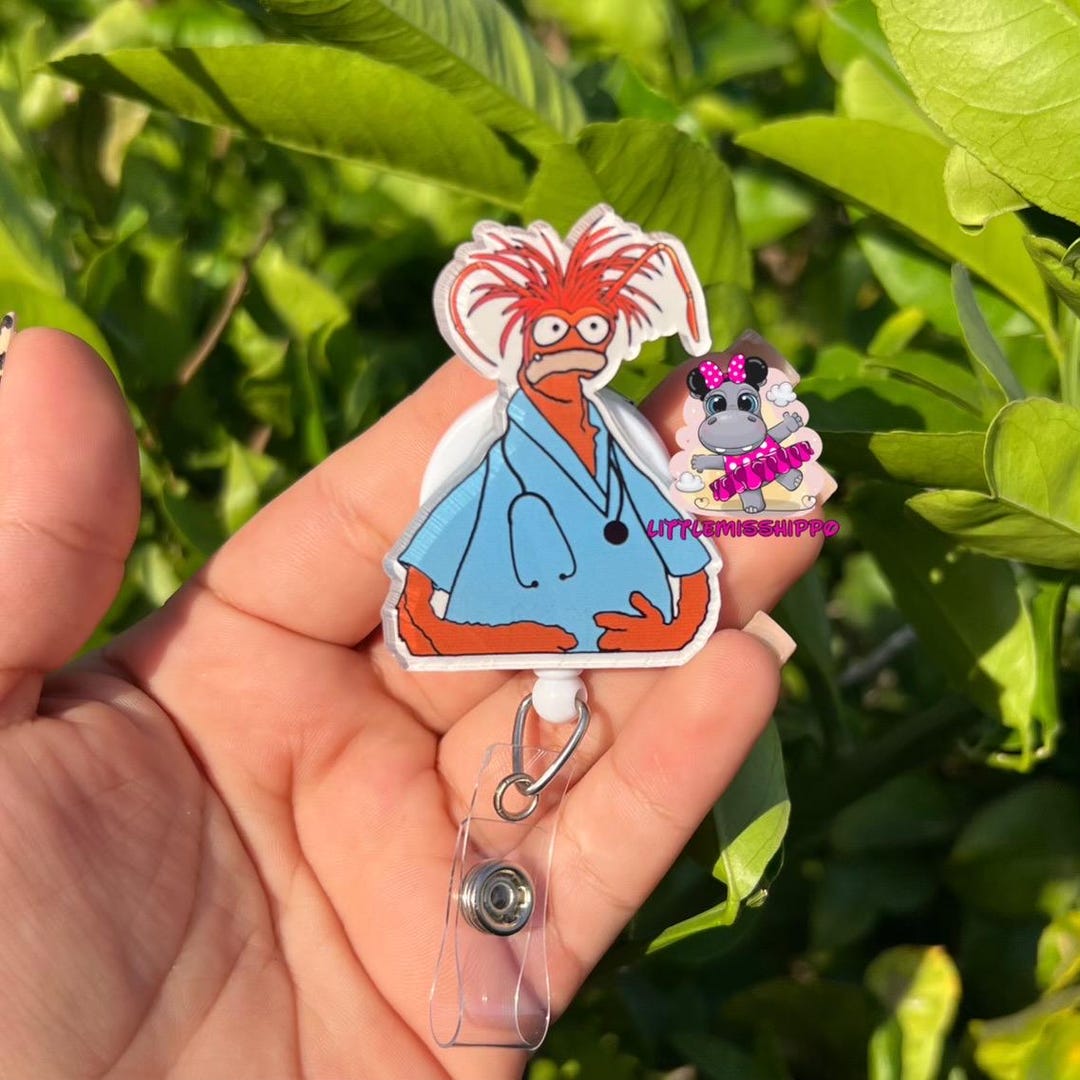 Pepe Meme With Scrubs Handmade Retractable ID Badge Reel Nurse Teacher ...