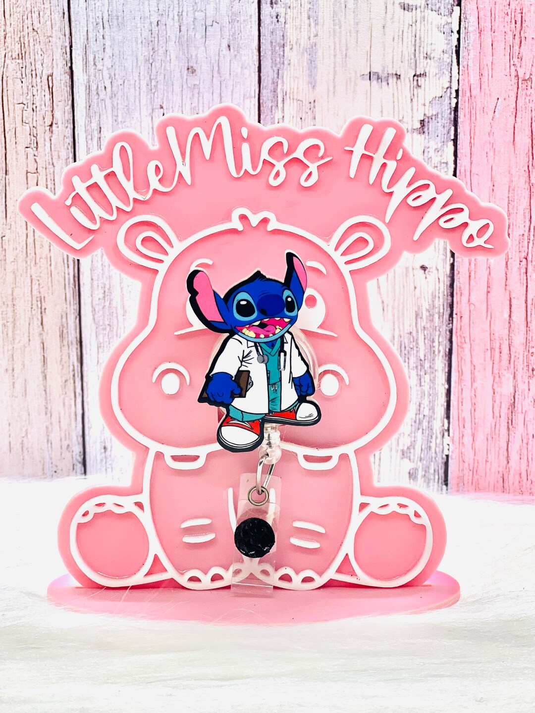 Stitch Doctor With Scrubs Badge Reel - Etsy