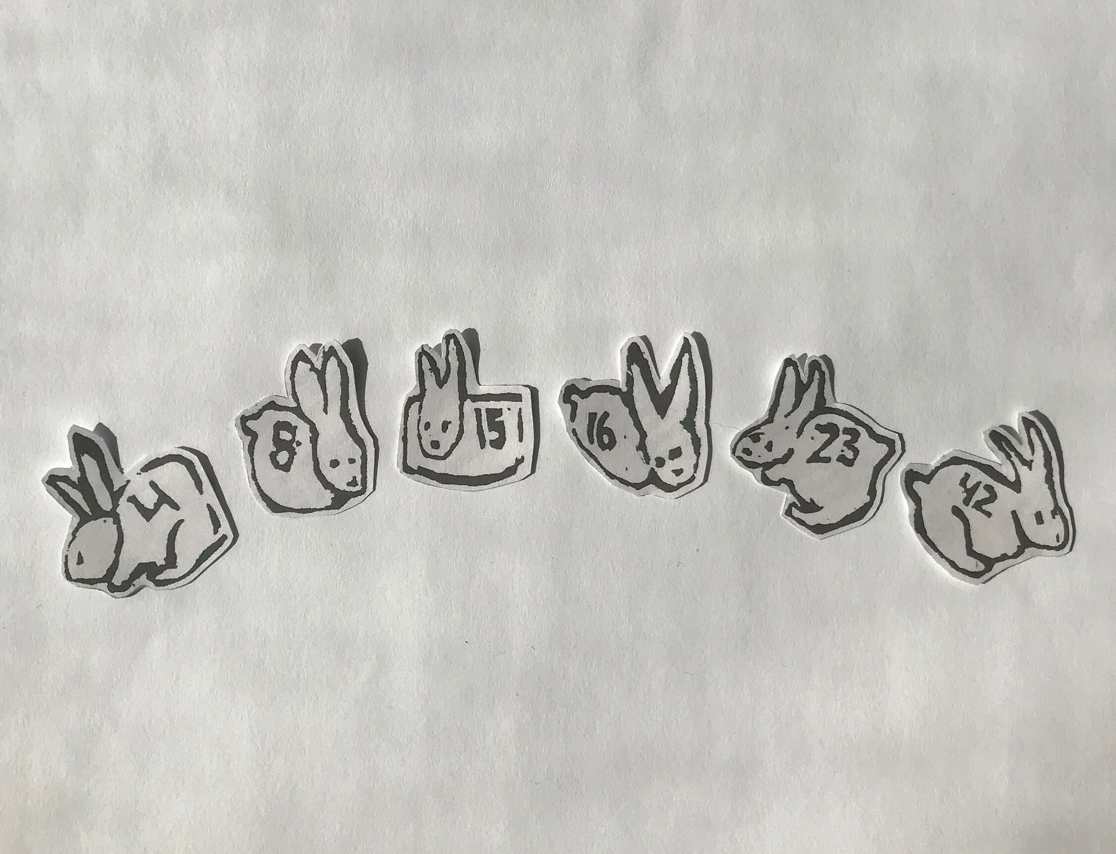 Lost Rabbits 1.5 X 1.5 Sticker Six Pack - Etsy