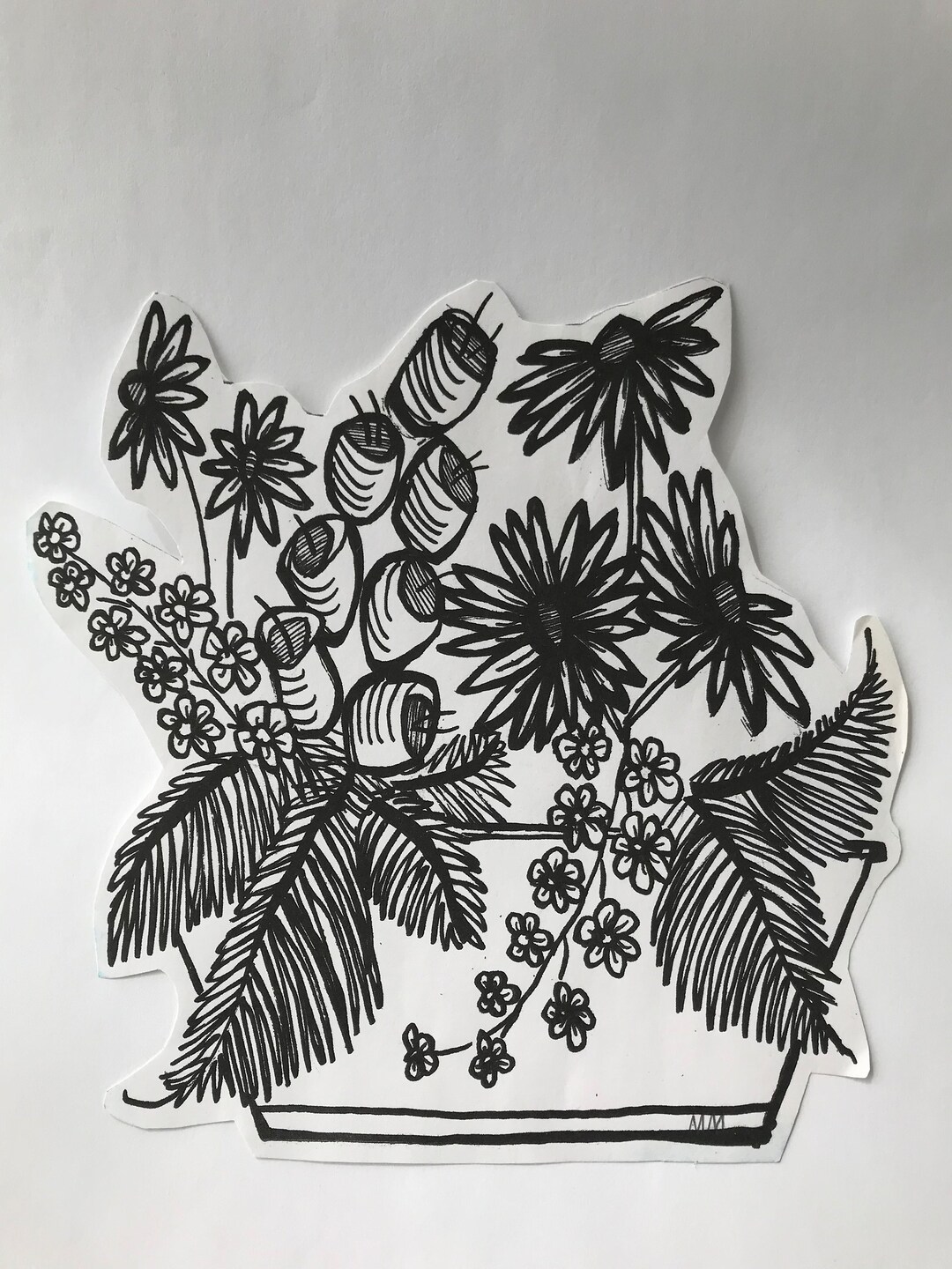 Flower Pot 8" X 8" Sticker - Etsy