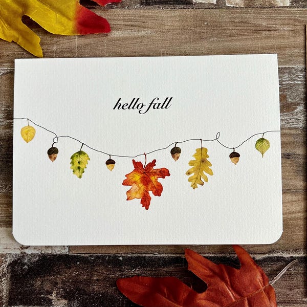Autumn Leaves Cards - Etsy