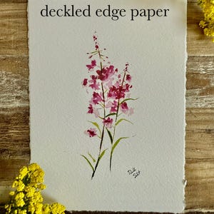 FIREWEED WILDFLOWER Watercolor Print • Minimalist Floral Wall Decor ...