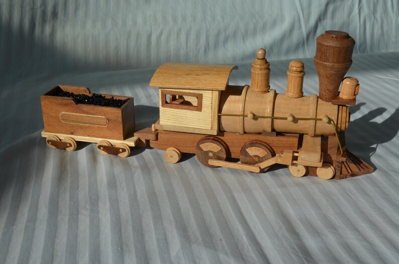 Wood Steam Model Train and Tender - Etsy