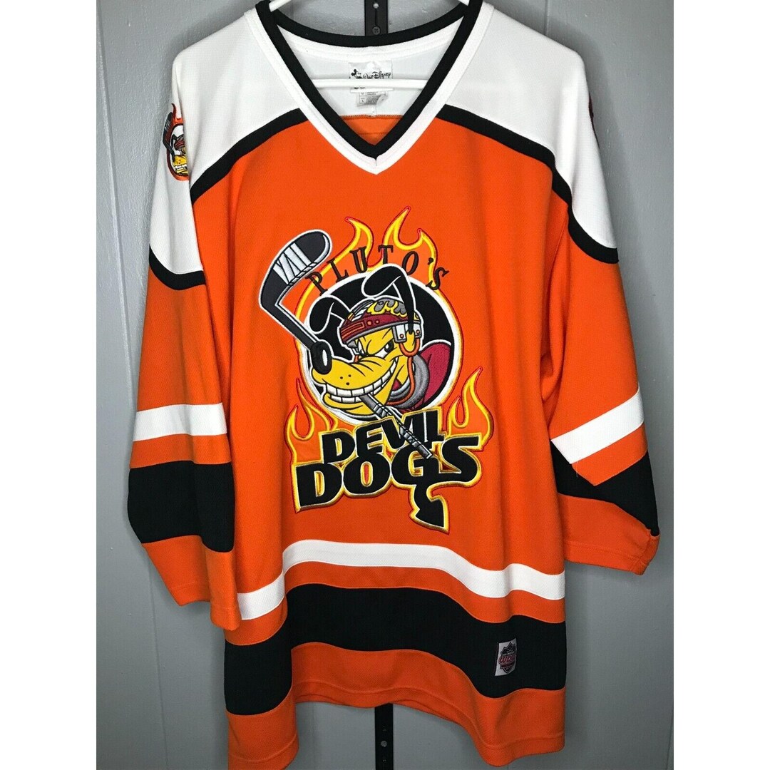 Vintage Disney Devil Dogs Pluto K9 Hockey Jersey Adult Size Large - Etsy