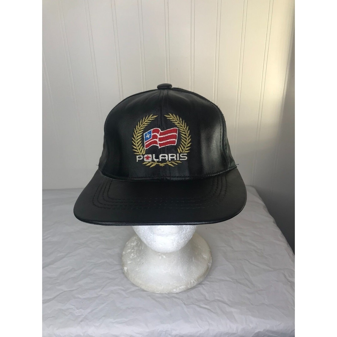 Vintage POLARIS Logo Leather Embroidered Hat Cap Strapback - Etsy