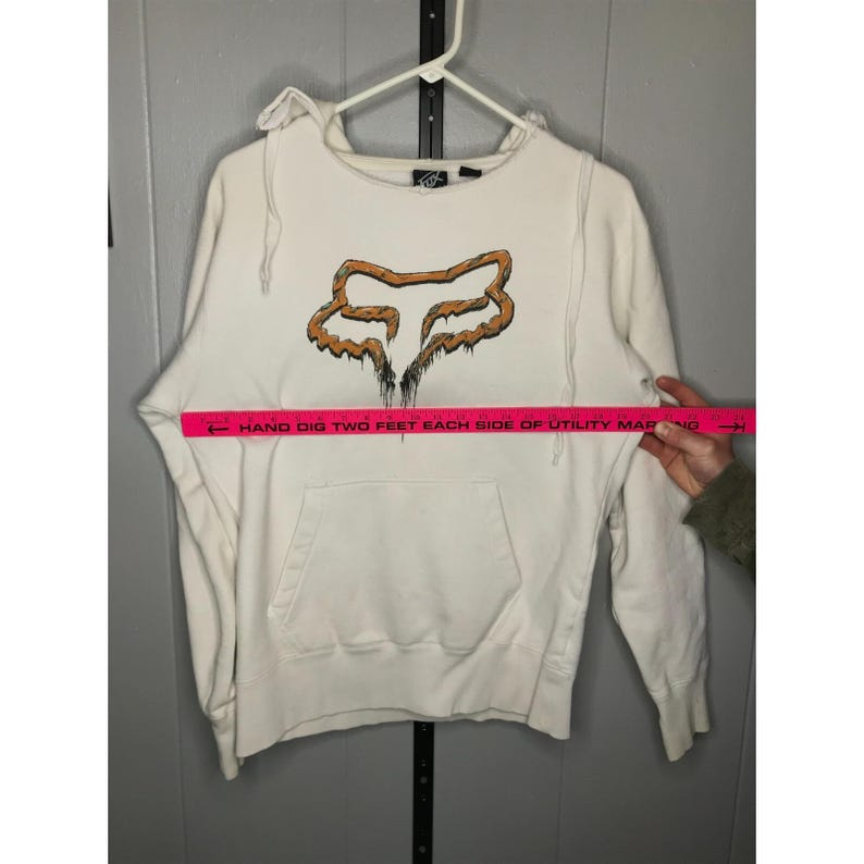 Y2K Fox Racing Motocross Full Zip Hoodie Faded Black Size MD Vintage ...