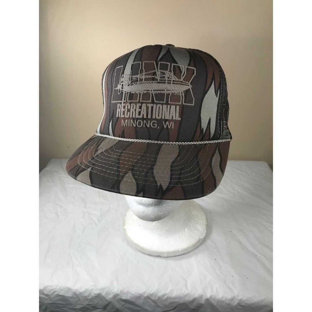 Vintage Boat Camo Rope Trucker Mesh Snapback Hat Cap - Etsy