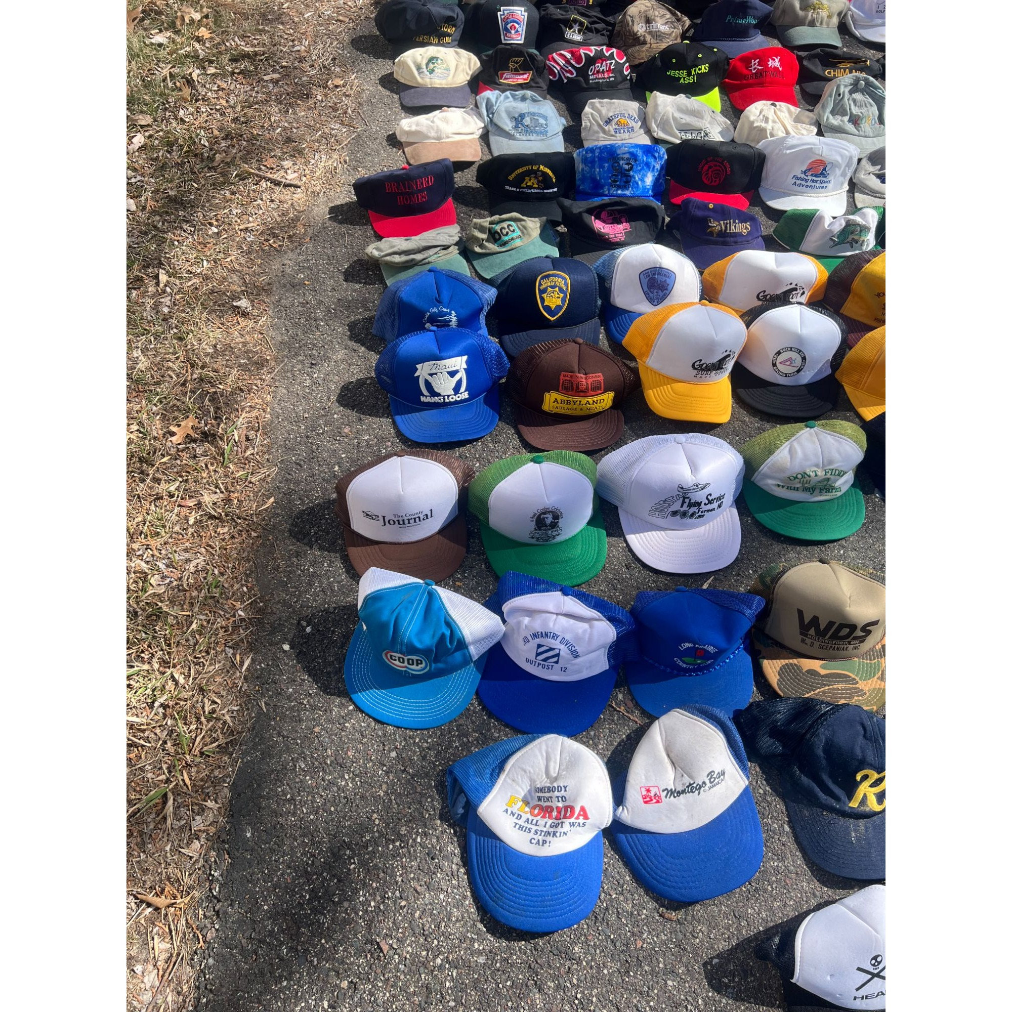 5 Pack of Vintage Mystery Hats Cap Snapback Trucker Mesh MADE USA Patch ...