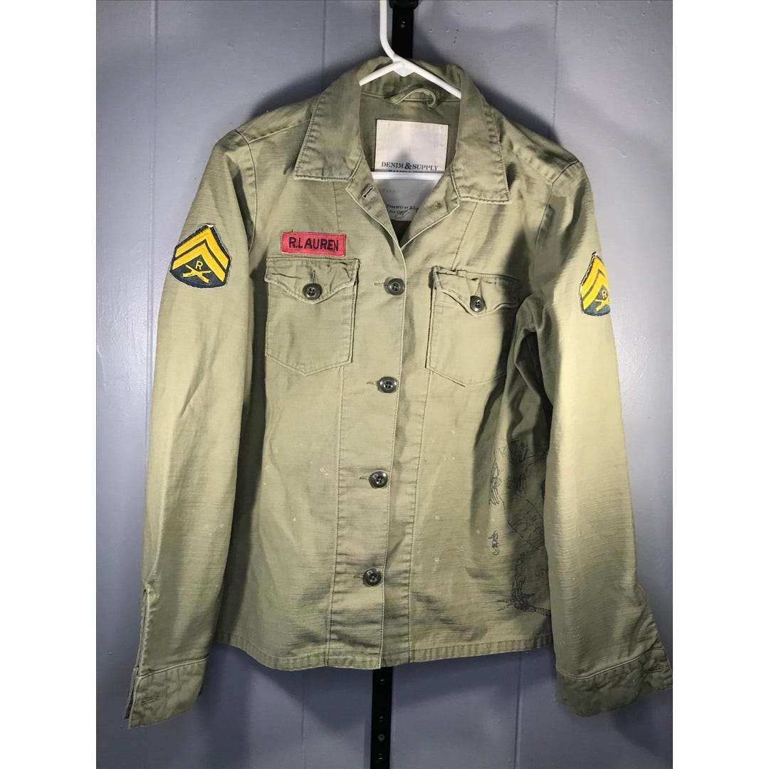 Polo Ralph Lauren US Army Field Jacket L USRL Denim & Supply Green ...