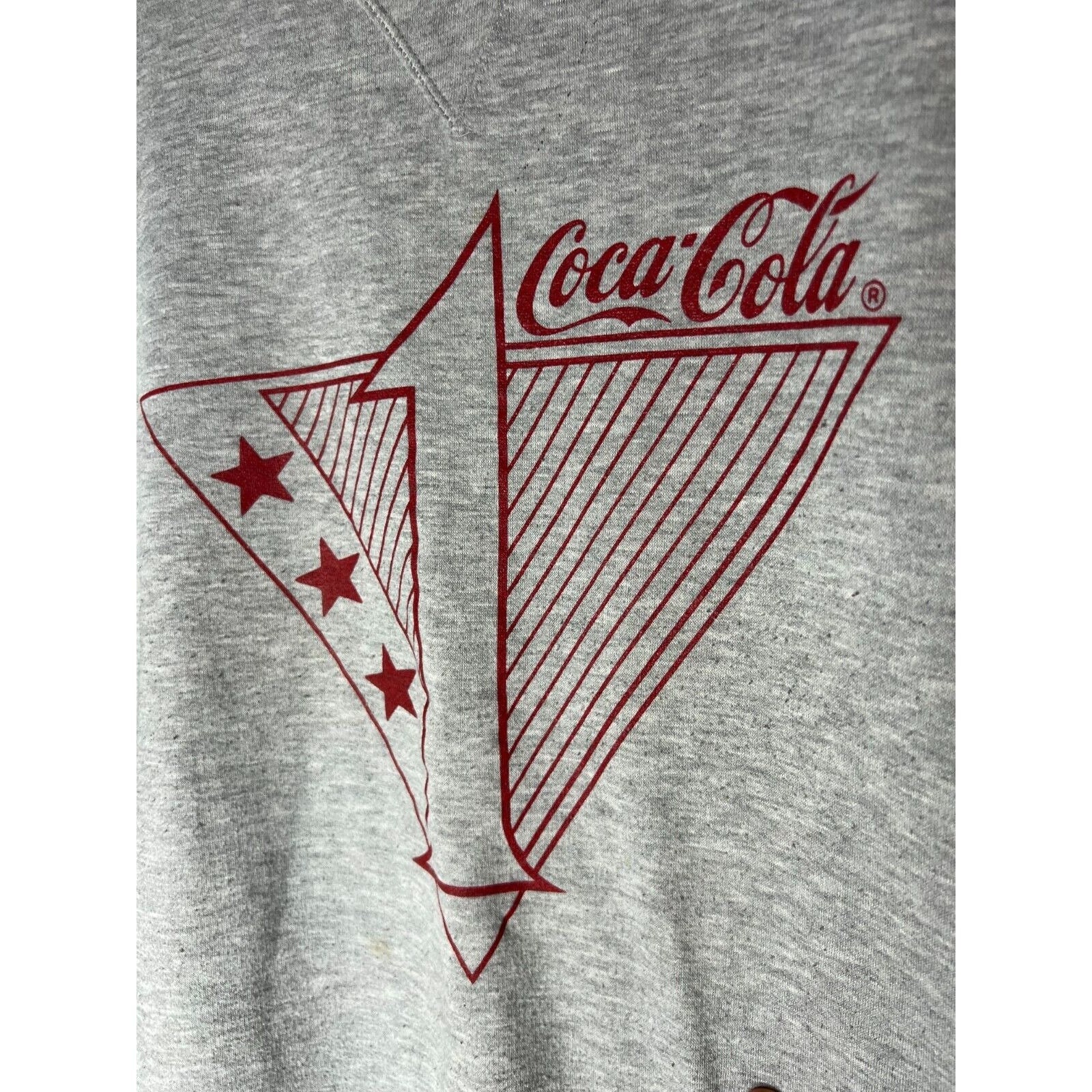 Vintage Enjoy Coca Cola Logo Coke Sweater Heavy Weight Gray Sz Men ...