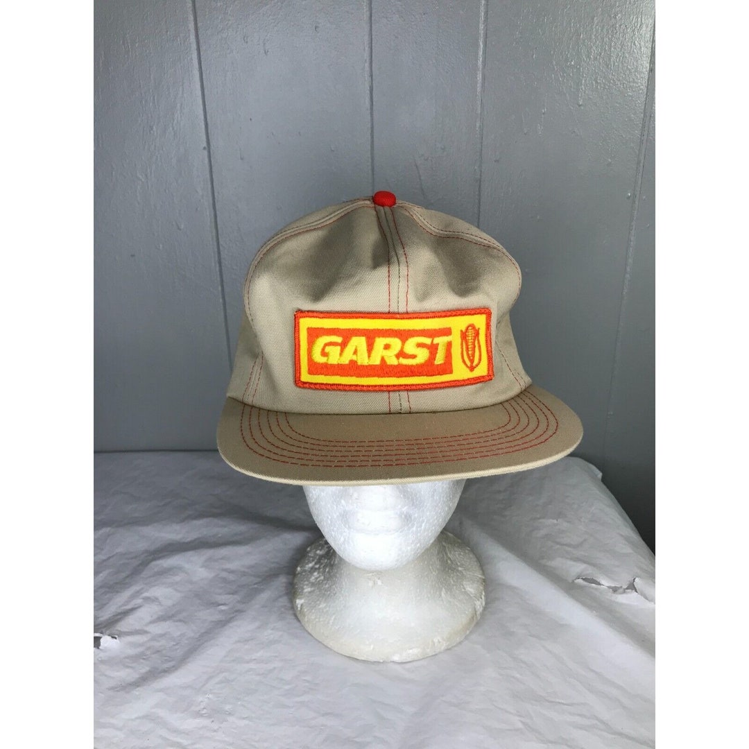 Vintage Garst Seed Co Embroidered Patch Adjustable Snapback Truckers ...