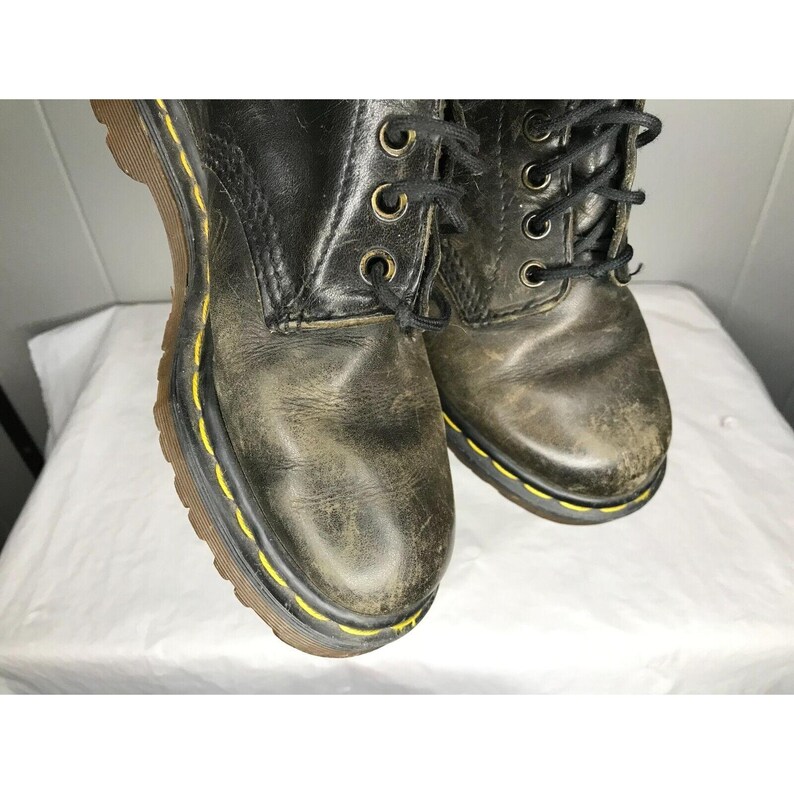 Vintage 90s Dr. Martens Doc 1460 8 Eye Boots Black Leather Wmn US 6 ...