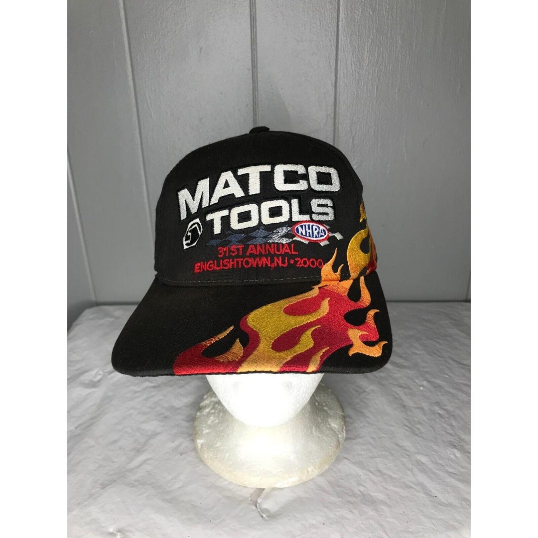 Vintage Matco Tools Flames NHRA Racing Snapback Trucker Hat Cap All ...