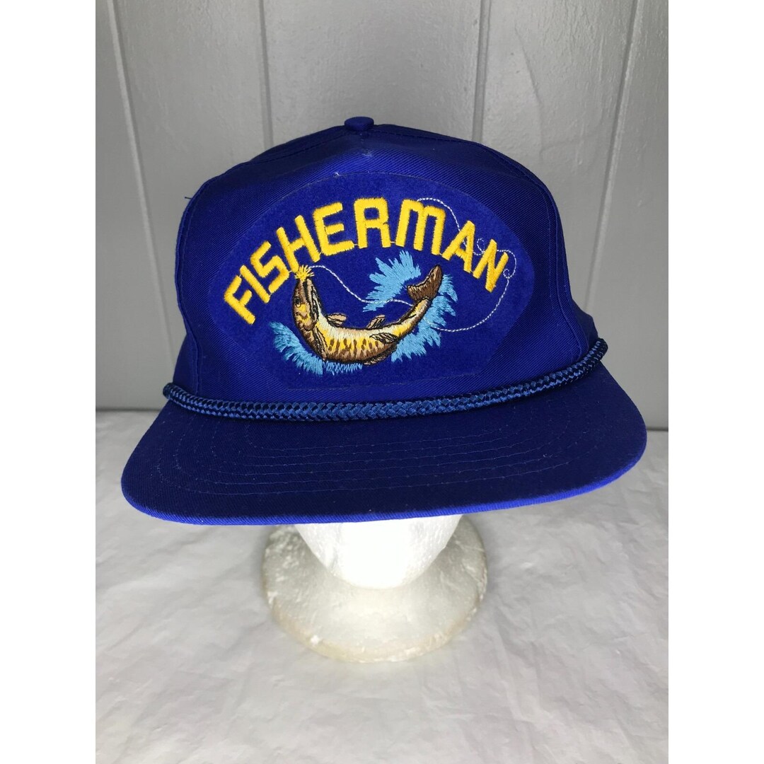 Vintage Northern Pike Fishing Rope Patch Hat Snapback Cap Embroidered ...