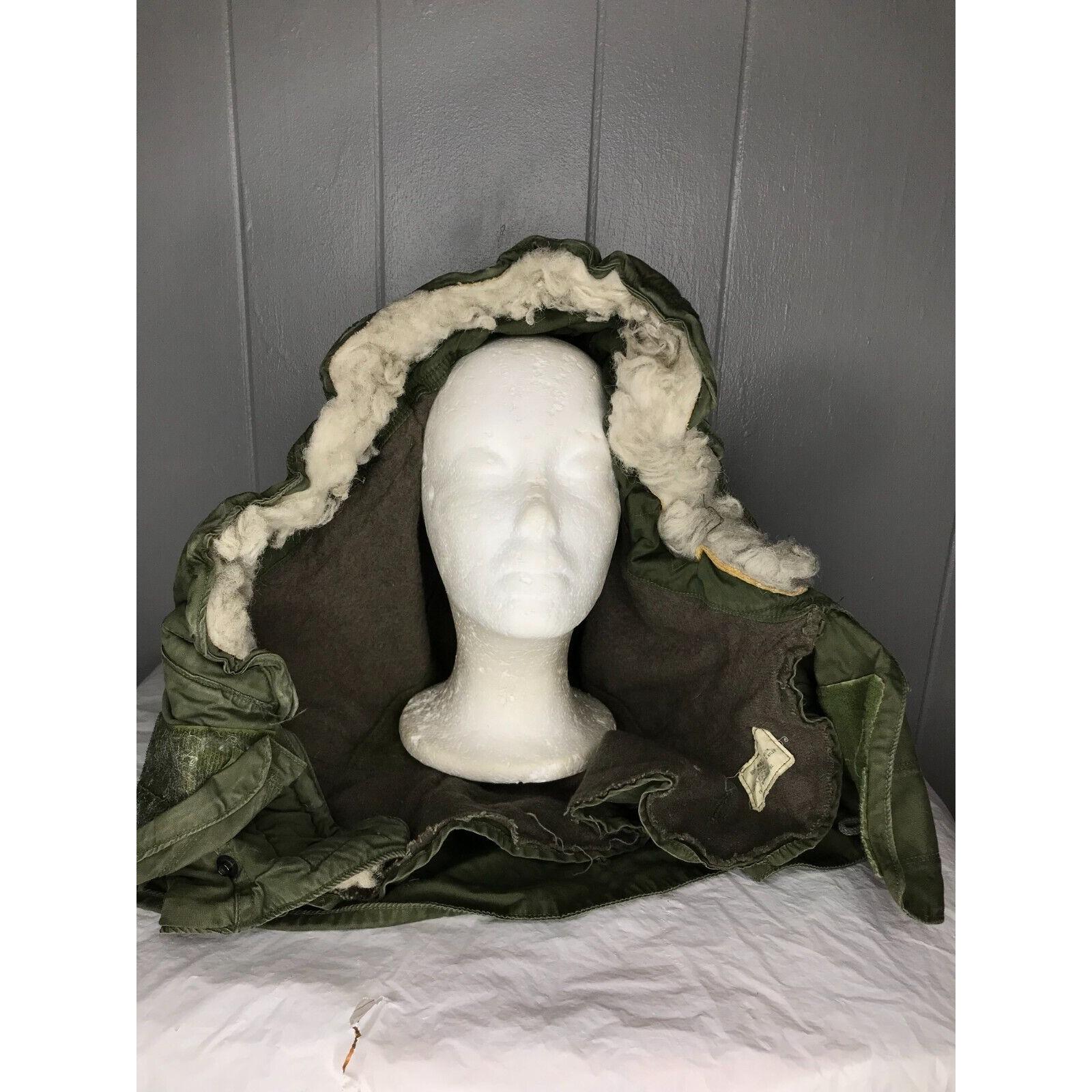 Vintage US Military Hood Extreme Cold Weather W/synthetic Fur Ruff ...
