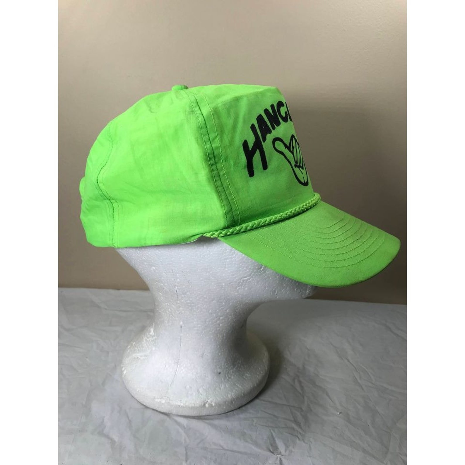 Vintage Hang Loose Hawaii Surfing Neon Green Snapback Hat Cap - Etsy