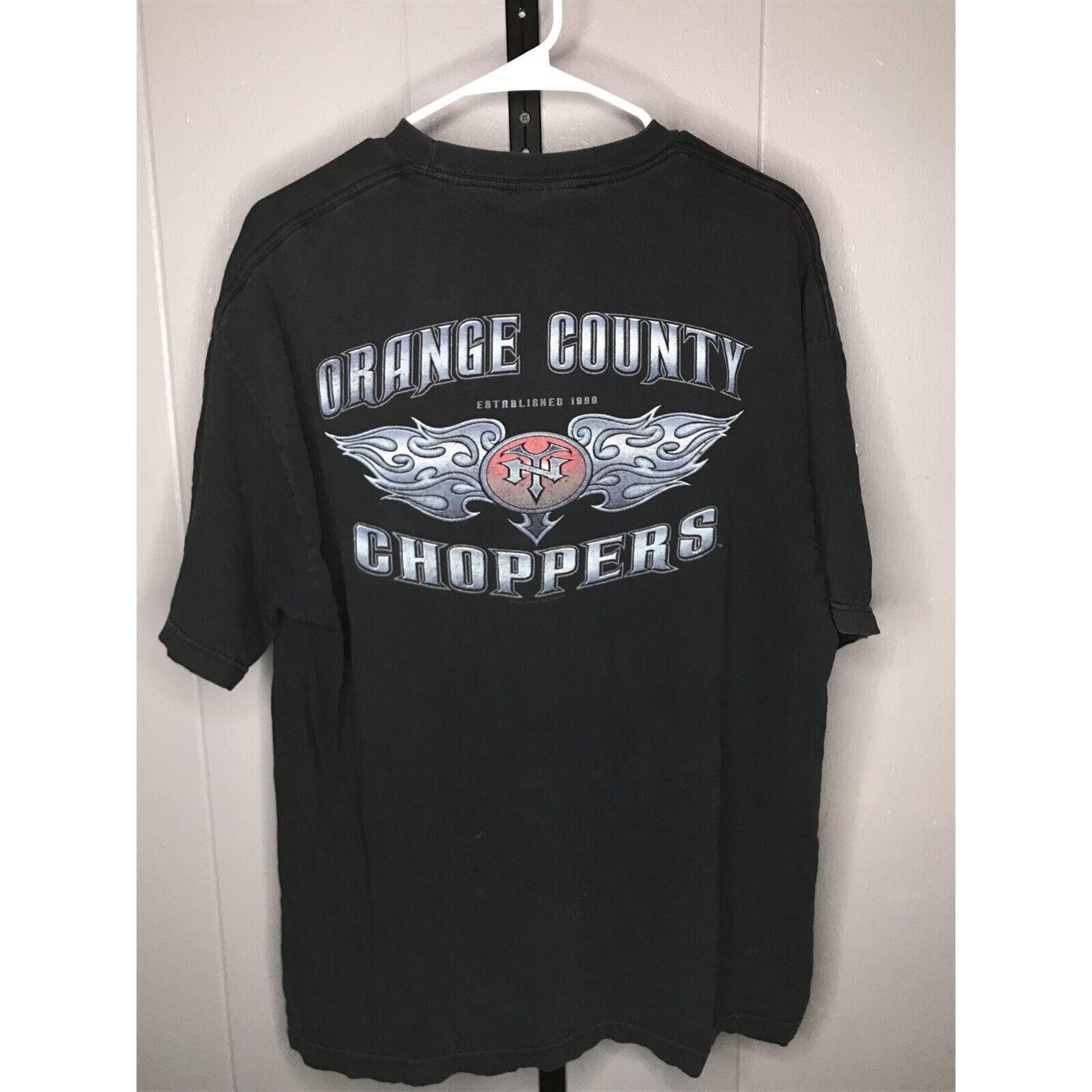 Vintage Mens Xlarge Black Orange County Choppers New York Biker T Shirt ...