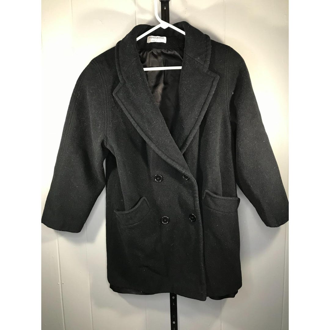 Vintage Classic Forecaster Boston Wool Black Trench Peacoat Coat Women ...
