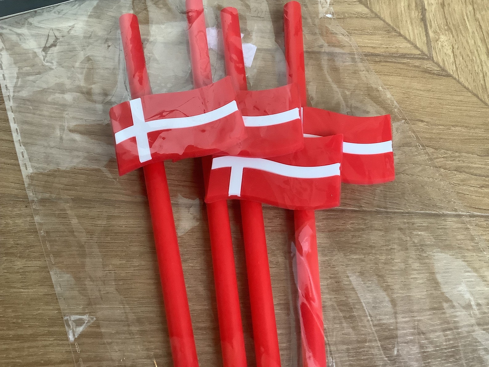 Dannebrog, Reuseable Danish Flag Straw, Set of 4. - Etsy