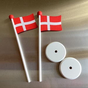 Dannebrog, Danish Flag 2 Pcs Table Decor - Etsy