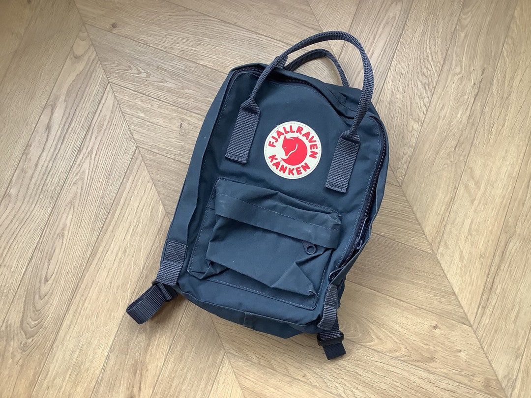 Vintage Fjallraven Kanken Mini, Dark Blue Backpack for Kids - Etsy