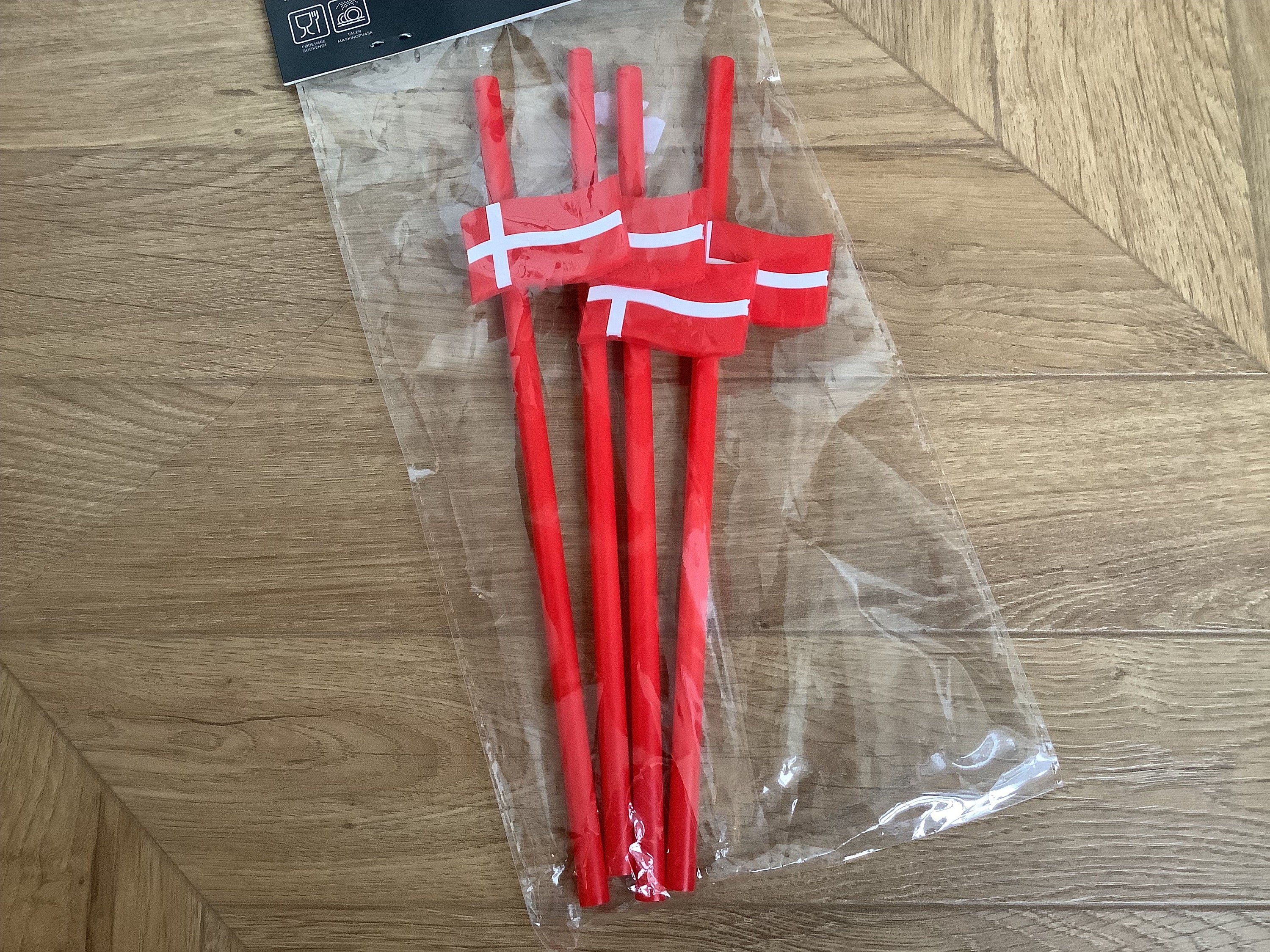 Dannebrog, Reuseable Danish Flag Straw, Set of 4. - Etsy