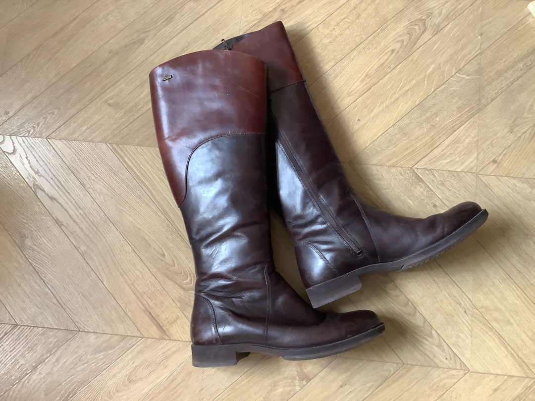 Ecco Gore-tex Genuine Leather Women's Long Boots, Size 40(EU) 9.5(US) 7.5(UK) - Etsy