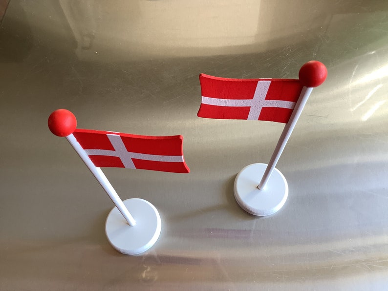 Dannebrog, Danish Flag 2 Pcs Table Decor - Etsy