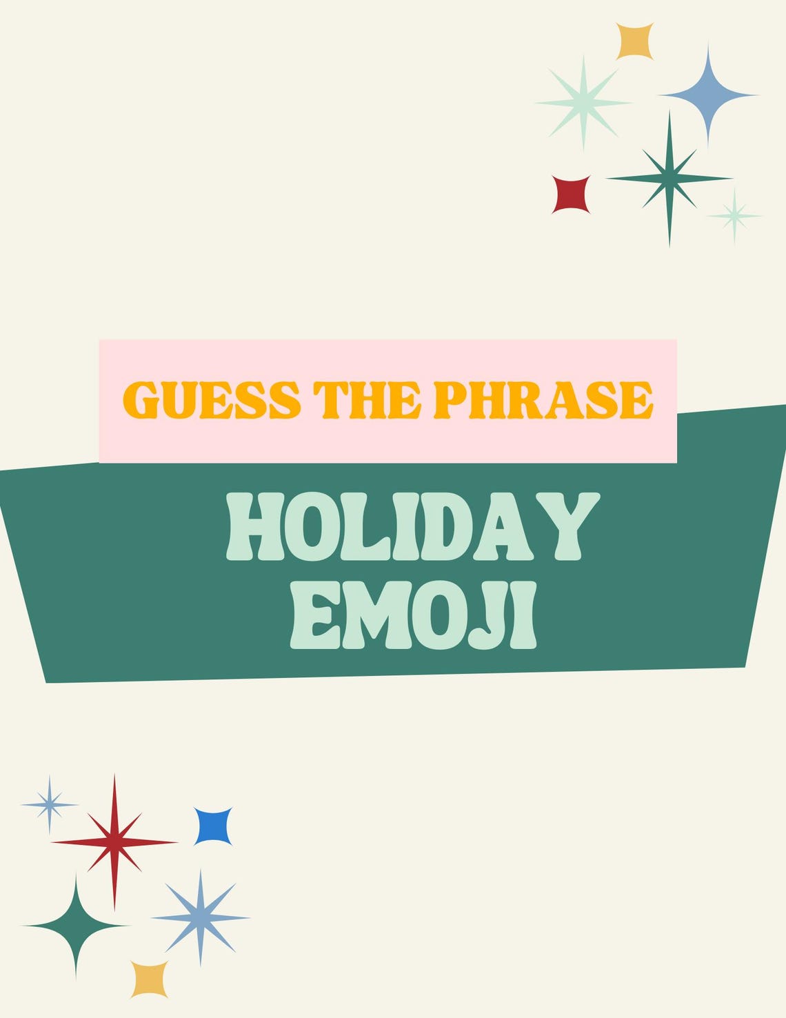 Emoji Pictionary Game for Kids (PDF) - Guess the Word Based on the ...