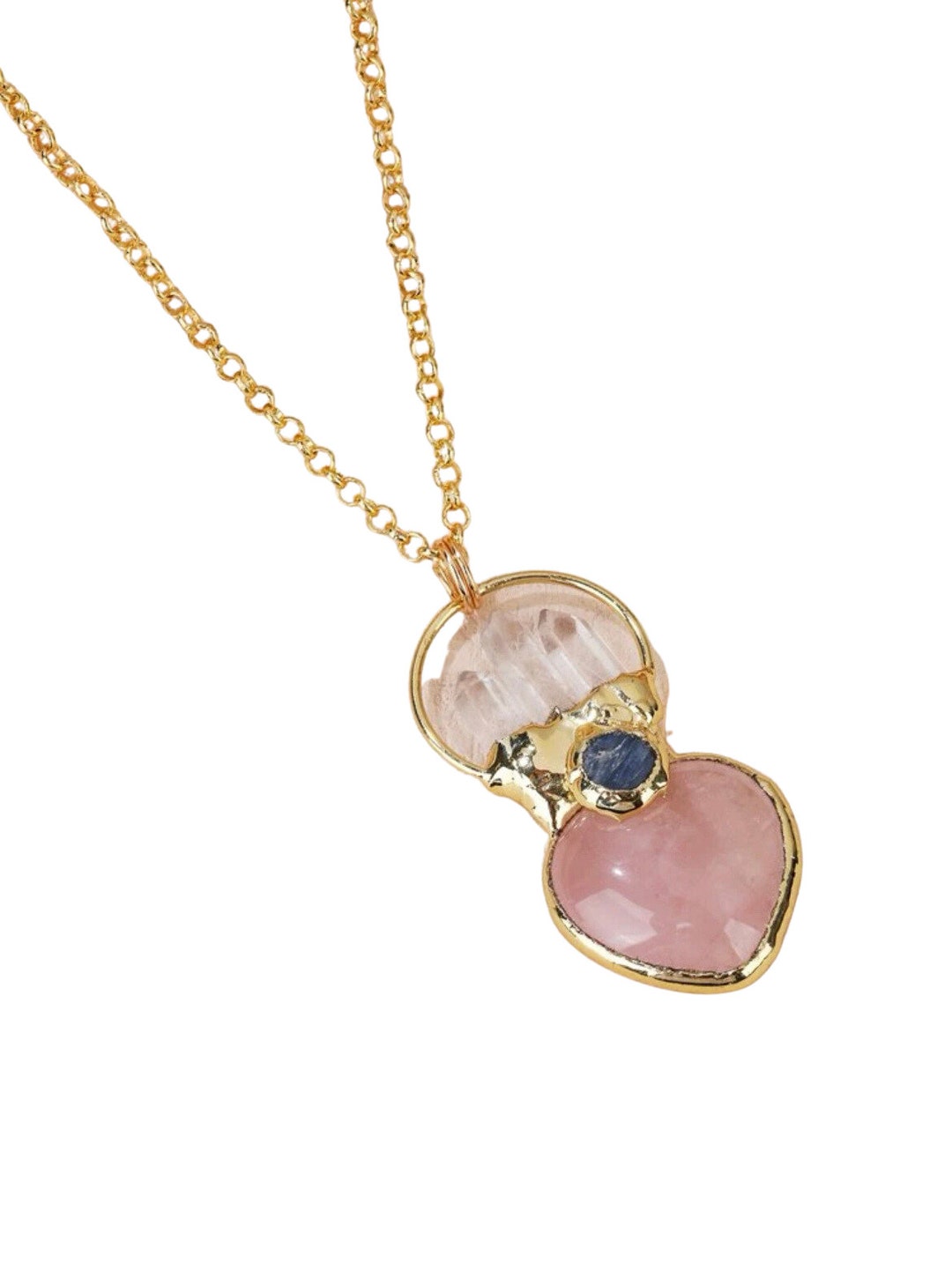Multi Stone Heart Pendant Necklace - Etsy