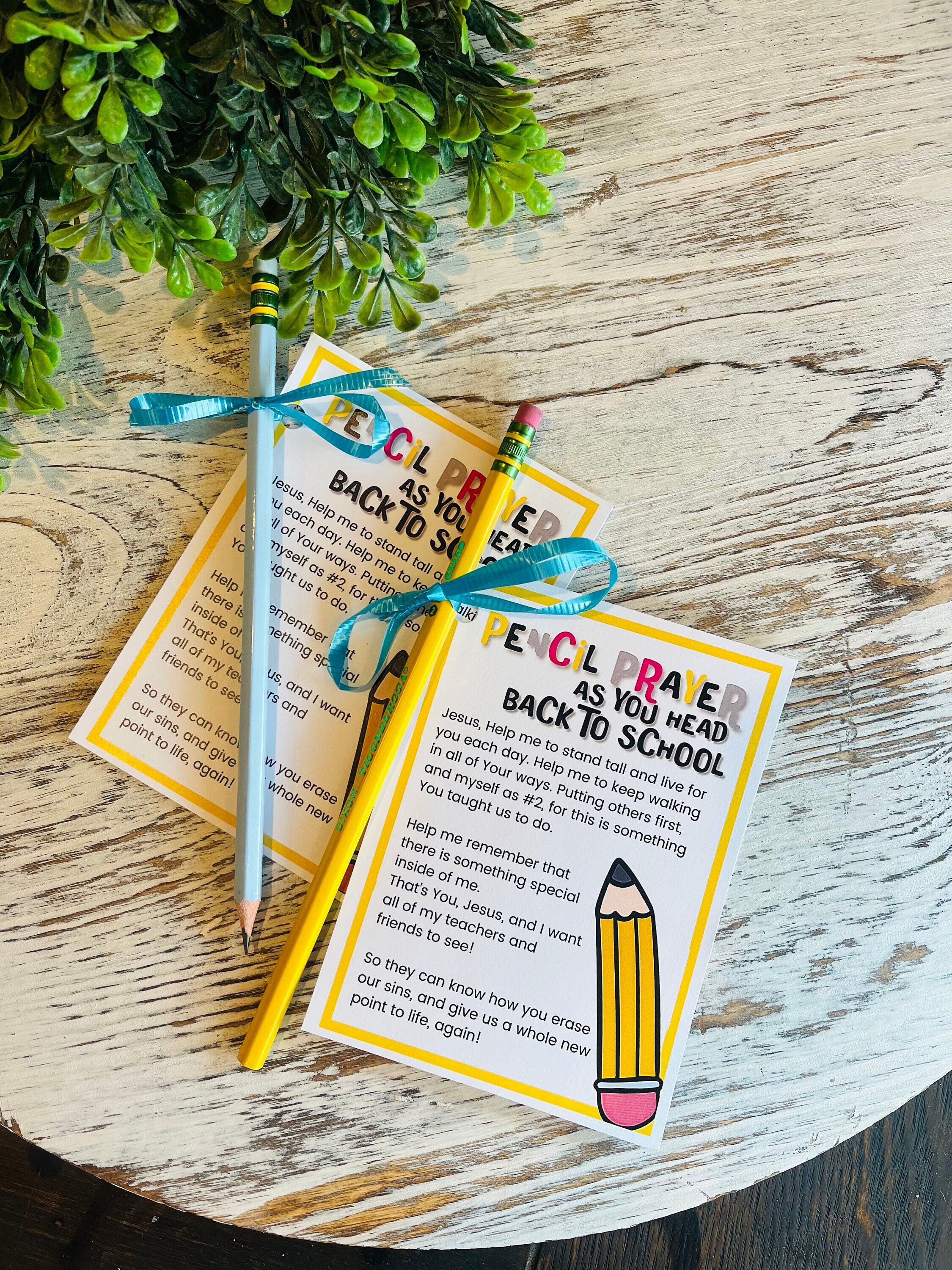 Pencil Prayer Printable PDF - Back to School Tags - Engraved Pencils ...