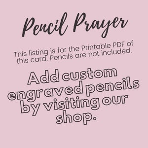 Pencil Prayer Printable PDF - Back to School Tags - Engraved Pencils ...