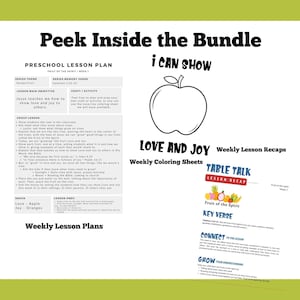 Fruit of the Spirit 4 Week Preschool Bible Curriculum - Sunday School ...