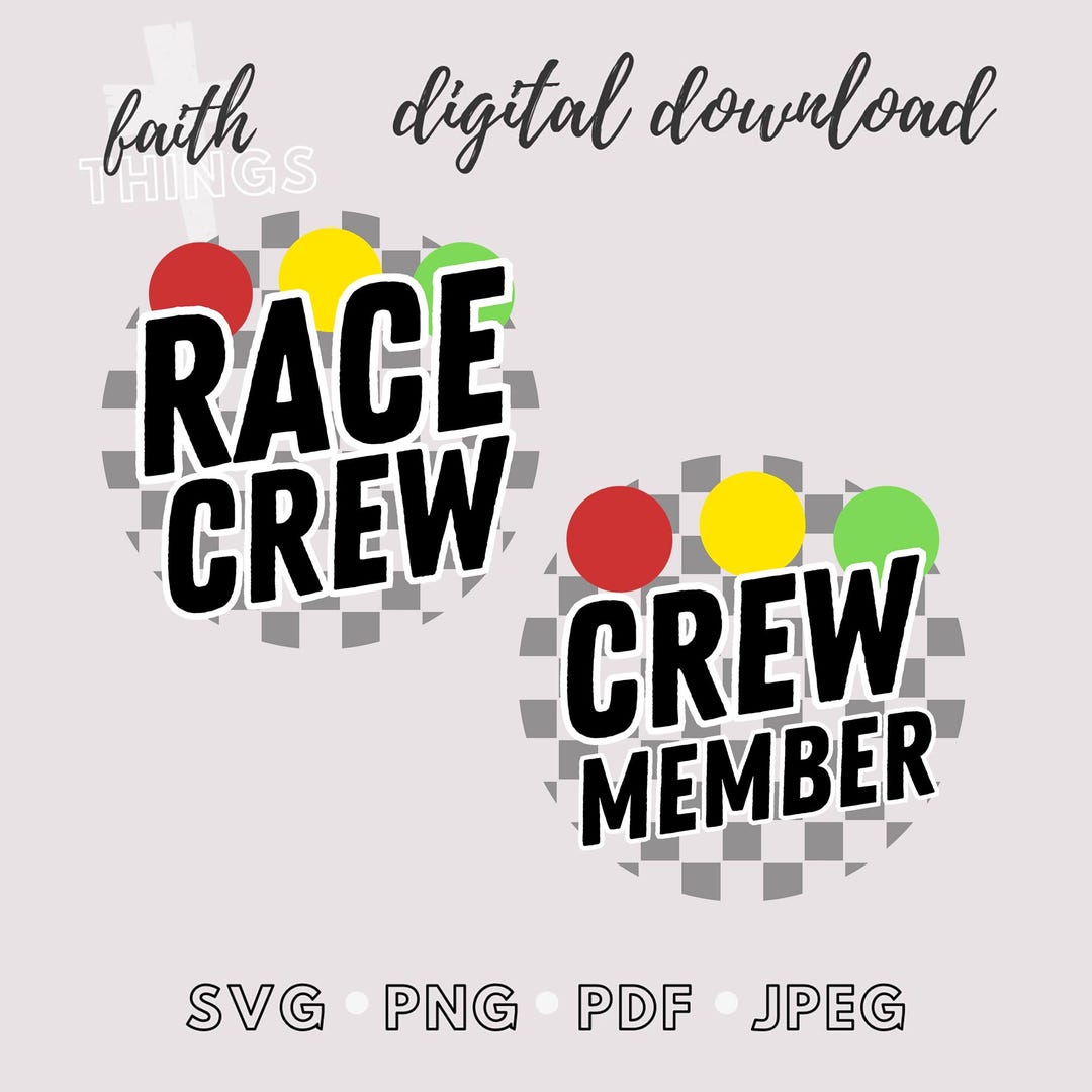 Race Crew - Crew Member - 2 PNG Designs - Racing VBS - Vacation Bible ...