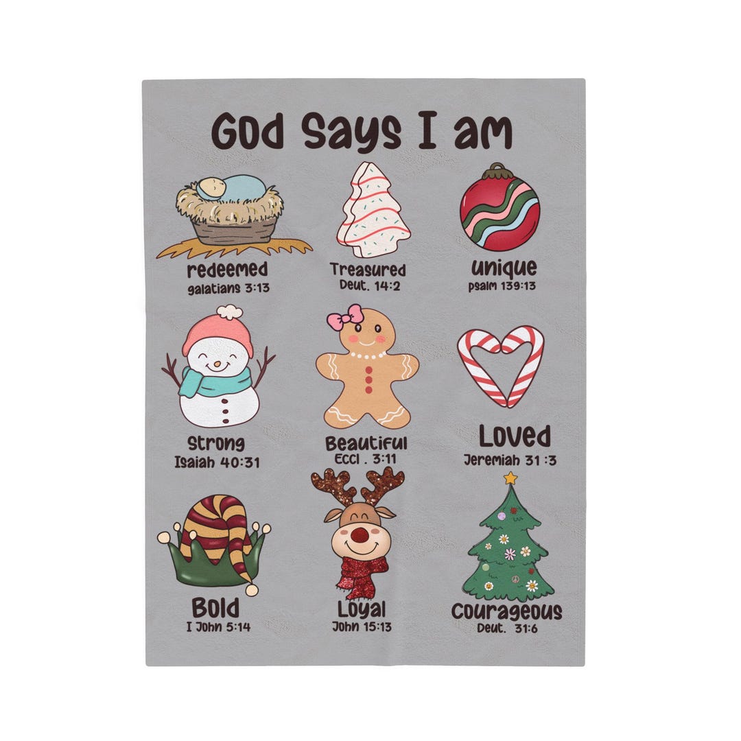 God Says I Am Christmas Kids Christmas Blanket God Say I Am Blanket - Etsy
