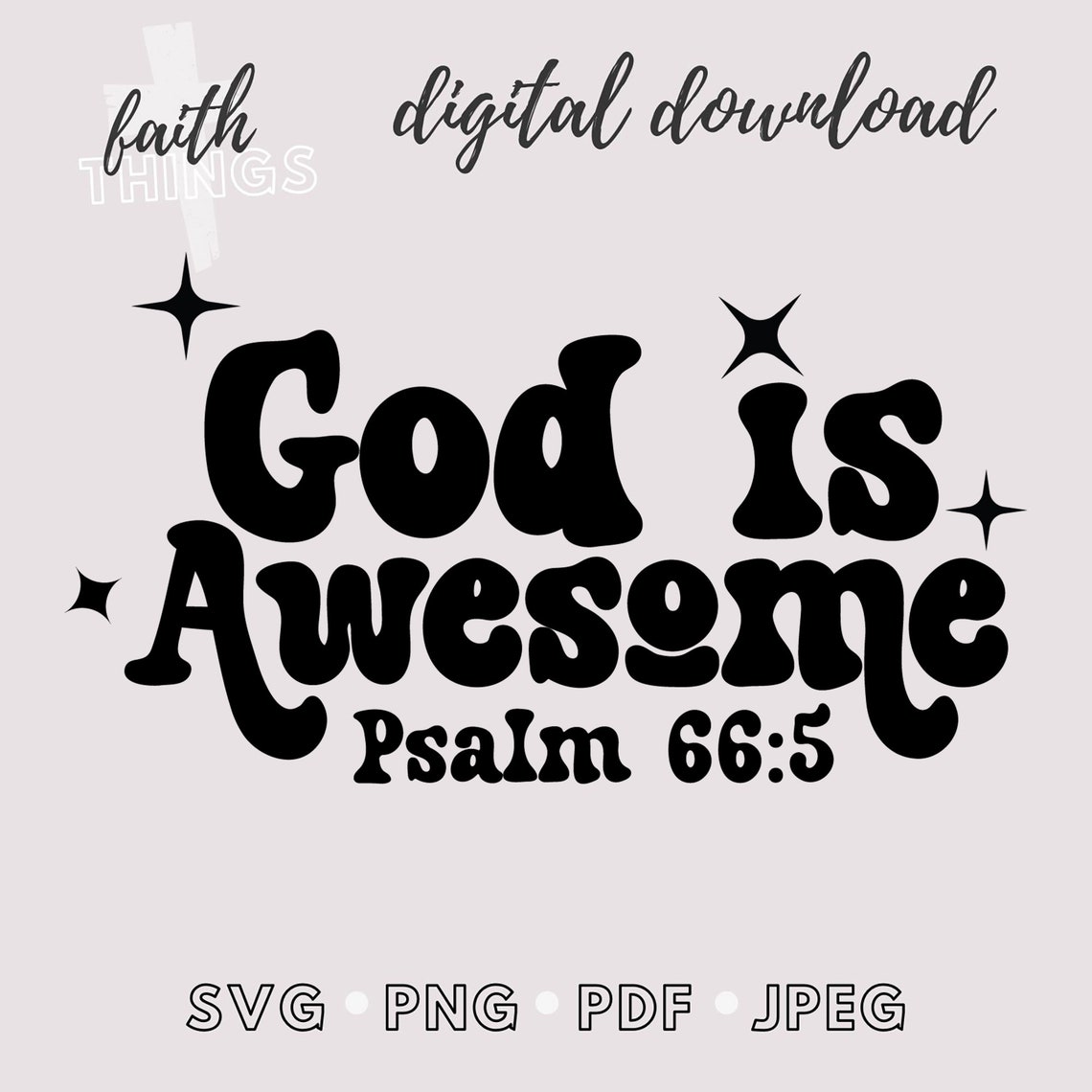 God is Awesome PNG Instant Download Bible Verse - Etsy